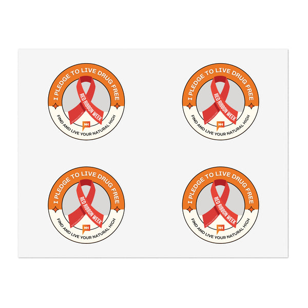 "I Pledge to Live Drug Free" - Set of 4 Vinyl Stickers – Natural High